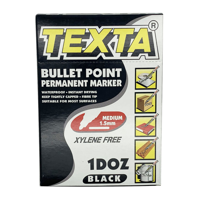 Texta Marker Bullet Tip Pk12 -12 units – SmartfoxNZ