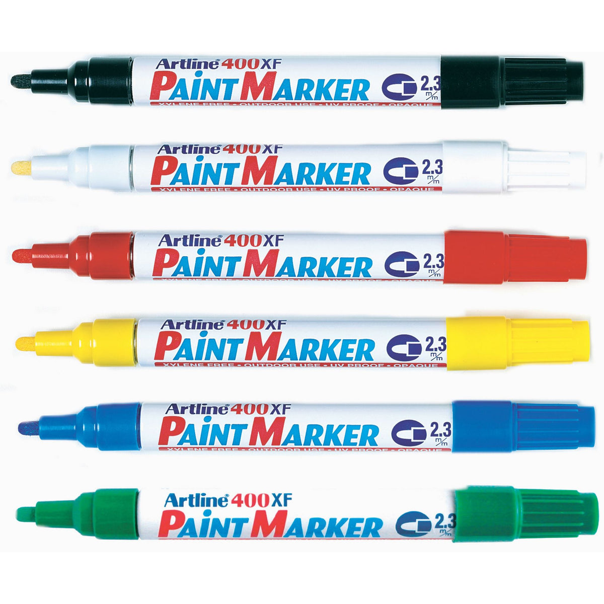 Artline 400 Paint Marker Permanent 2.3mm Bullet Assorted -12 units ...