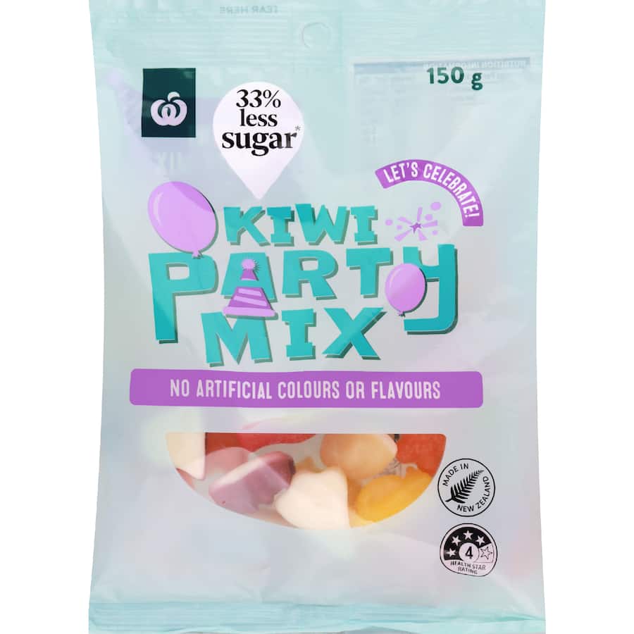 Woolworths Sweets Party Mix 33% Reduced Sugar 150g – SmartfoxNZ