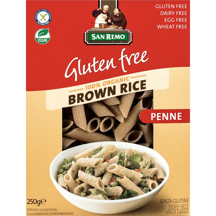 San Remo Pasta Penne Brown Rice Gluten Free – SmartfoxNZ