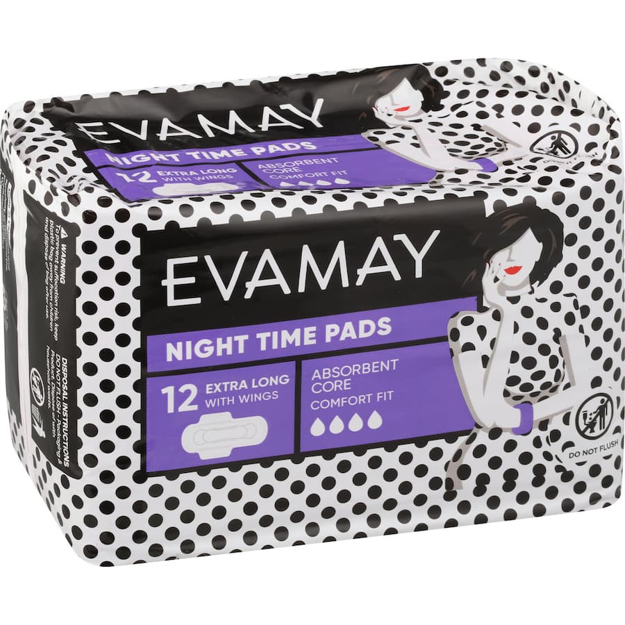 Evamay Night Time Pads With Wings - 12pack – SmartfoxNZ