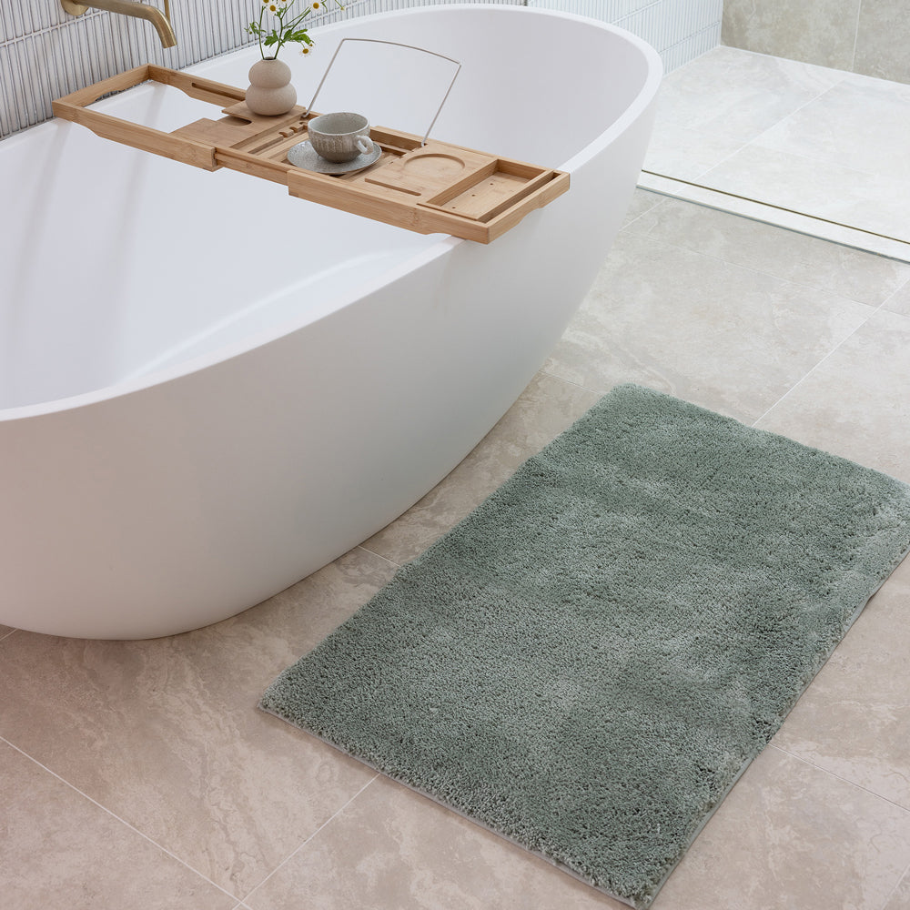 Microplush Large Bath Mat 50 x 80cm Sage- Bambury – SmartfoxNZ