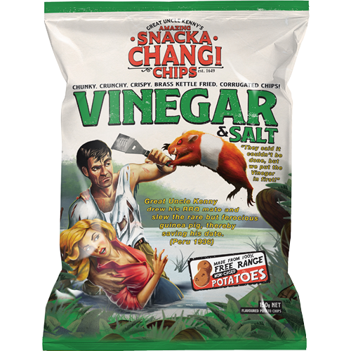 Snacka Changi Chips Vinegar & Salt - Crunchy Kettle Fried Snack ...
