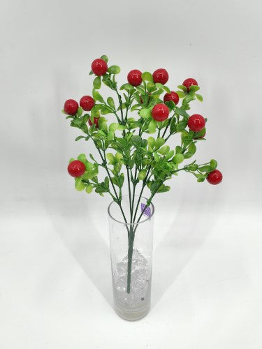 Artificial Buxux Bush w/Berries (Red) – SmartfoxNZ