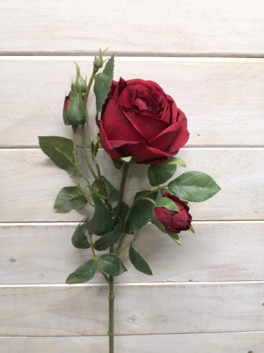 Artificial Single iceberg Rose stem (Red) – SmartfoxNZ