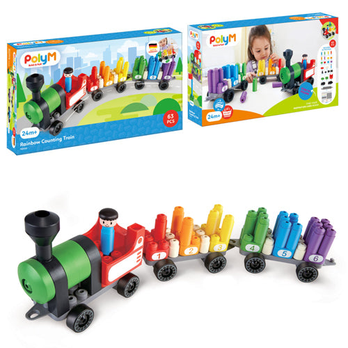 Rainbow Counting Train - PolyM – SmartfoxNZ