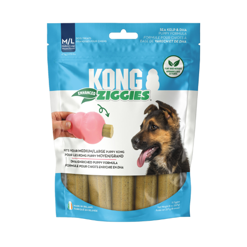 Dog Treat - KONG Ziggies Enhanced Puppy Large (225g) – SmartfoxNZ