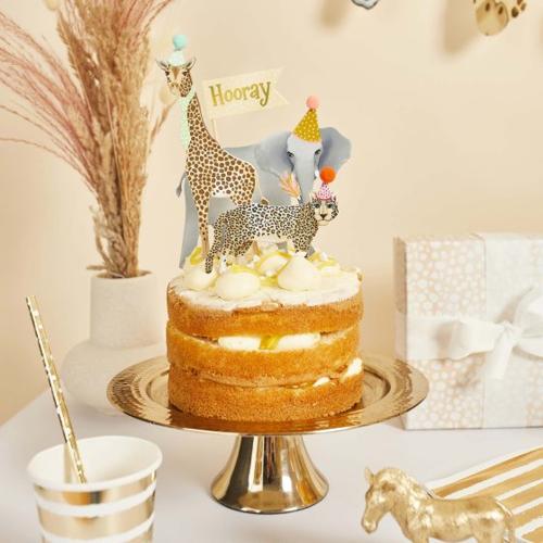 Party Animals Cake Topper Set - Pack of 3 – SmartfoxNZ