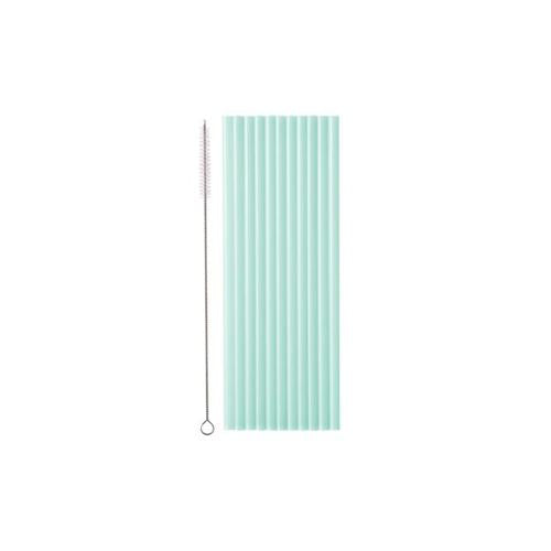 Solid Colour Plastic Reusable Straws Sage - Pack of 12 – SmartfoxNZ