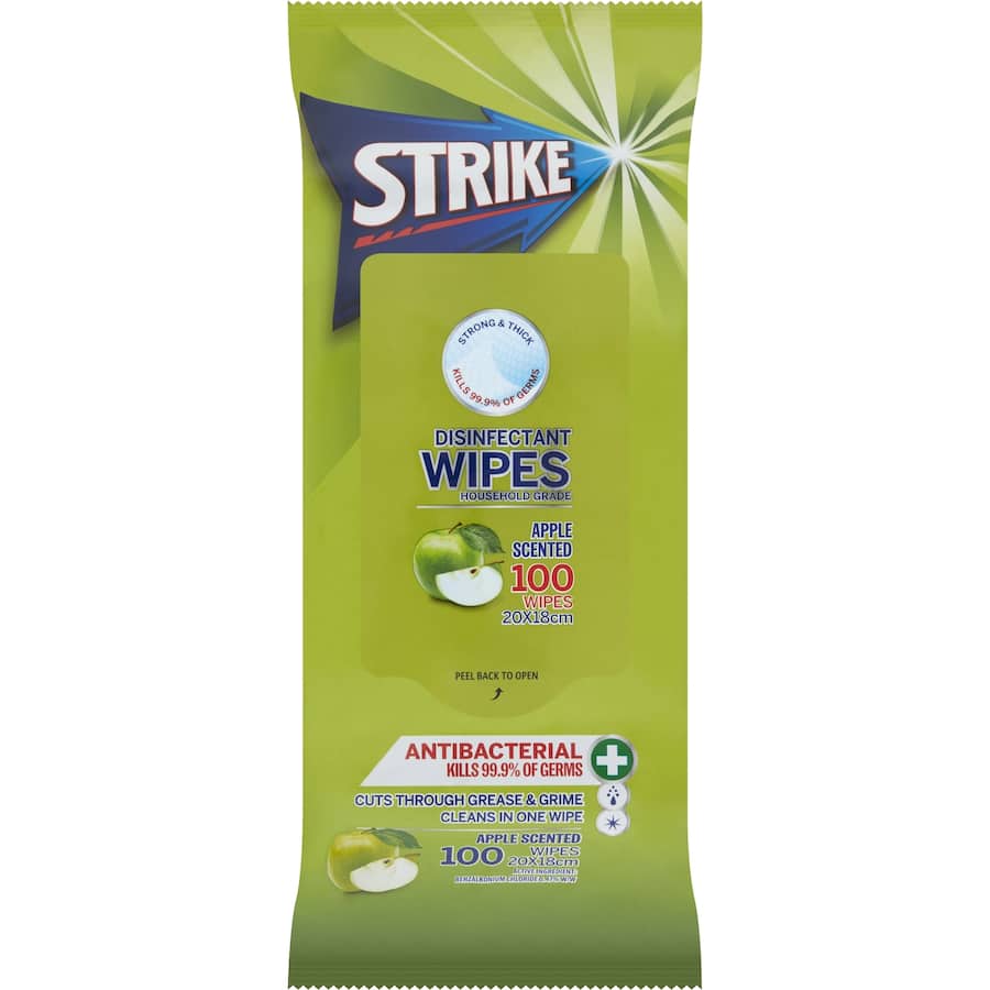 Strike Cleaning Wipes Apple - 100 Pack | Smartfox NZ – SmartfoxNZ