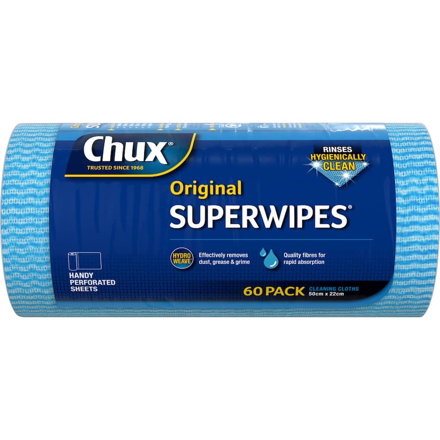 Chux Superwipes Original Roll - 60 Pack for Ultimate Cleaning – SmartfoxNZ