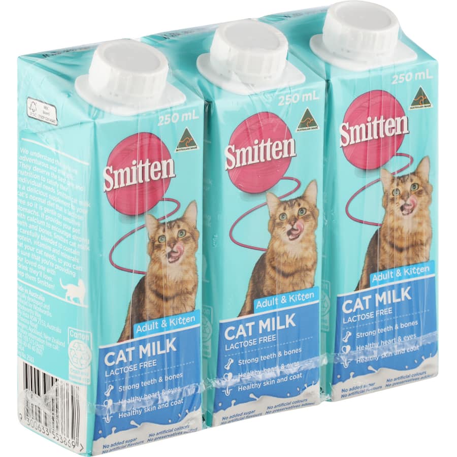 Smitten Cat Milk Lactose Free 3x250mL - Ultimate Cat Treat – SmartfoxNZ