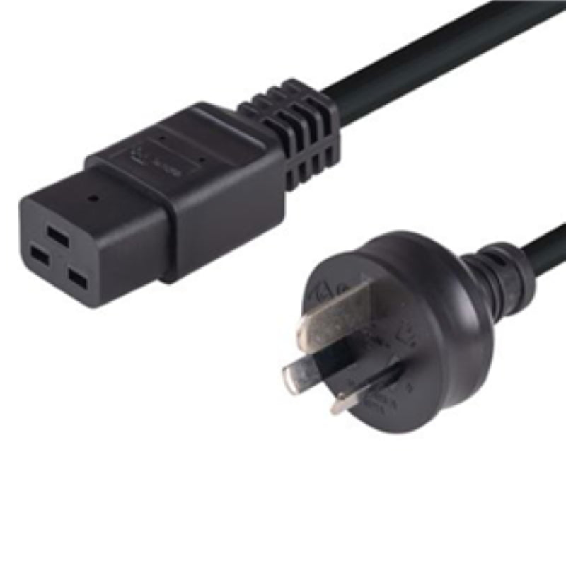 3 Pin Power Lead (M) to IEC C19 (M) 2m Cable - Smartfox NZ – SmartfoxNZ